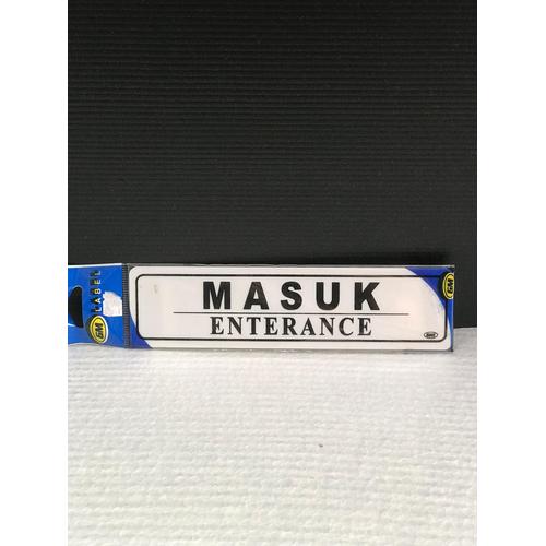 Jual Sign Label GM Tulisan MASUK Ukuran 20*5 Cm - Kota Bogor - Naga ...