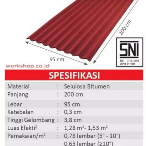 Jual ATAP ONDULINE BITUMEN HITAM/MERAH/HIJAU/COKLAT TERMURAH - Kota ...