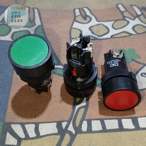 Jual Push Button XB2 - EA cic 22mm tombol on off CIC hijau merah kuning ...