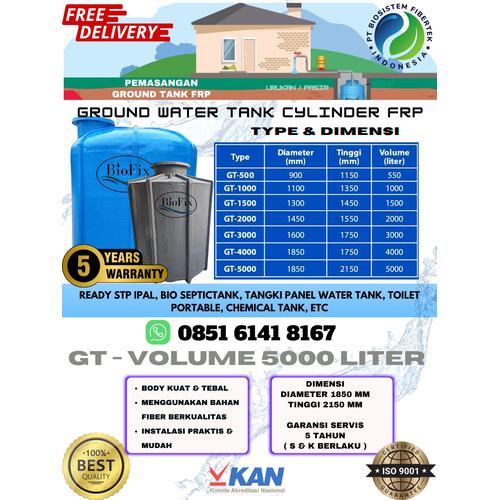 Jual Tangki Air Tanam / Ground Water Tank Fiber 5000 liter Biotech ...