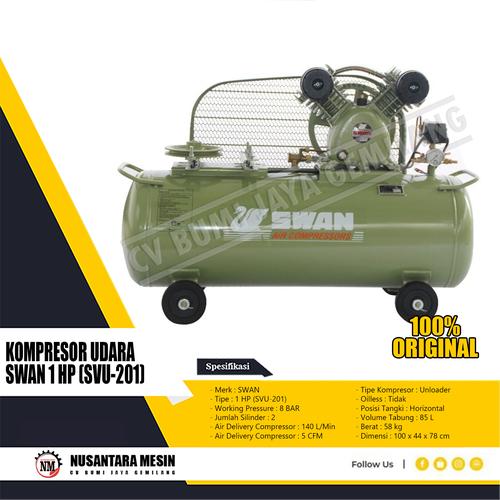 Jual MESIN KOMPRESOR UDARA / COMPRESSOR SWAN 1 HP (SVU-201) UNLOADING ...