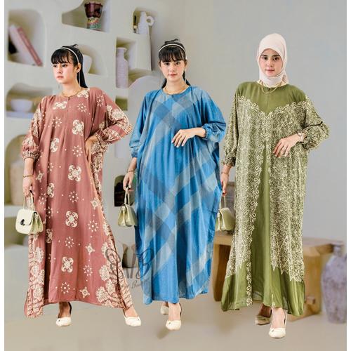 Promo Daster Gamis Kaftan Wanita Long Dress Rayon Halus Premium Nyaman ...