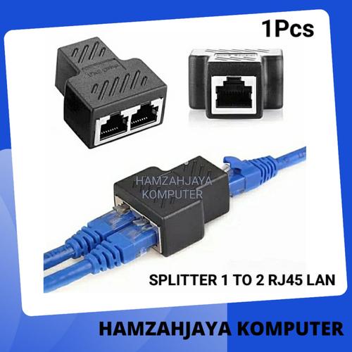 Jual Rj45 1 to 2 Ways LAN Ethernet Network Cable Splitter RJ45 1 - 2 ...