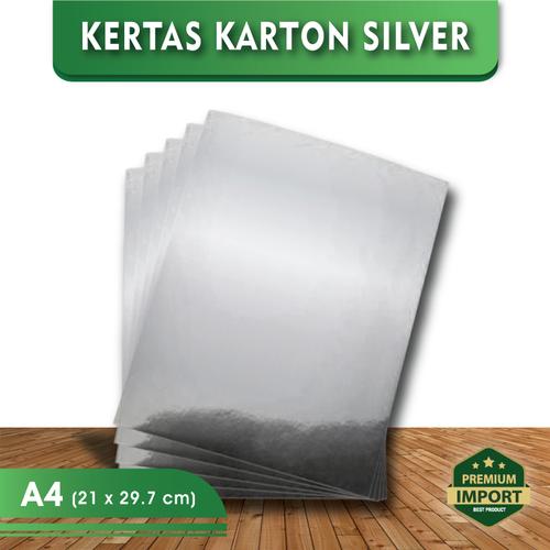 Jual Karton Silver- Kertas Silver - Karton Silver-21x30 cm (A4 ...