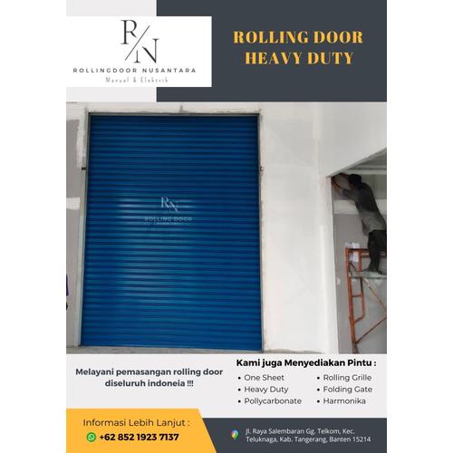 Jual Rolling door besi heavy duty elektrik plat pintu besi industri ...
