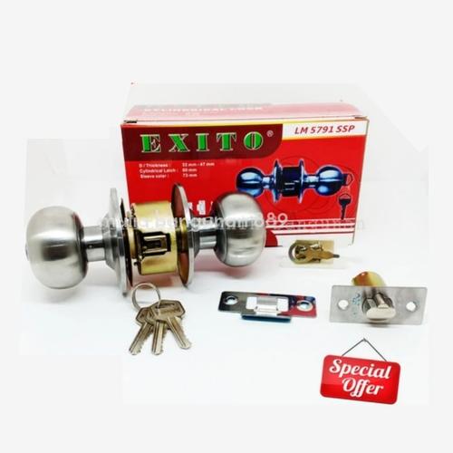 Jual kunci pintu gagang bulat exito kunci kamar mandi cylindrincal lock ...