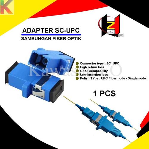 Jual Adapter Barrel SC UPC Fiber Optik FTTH Connector Single Mode ...