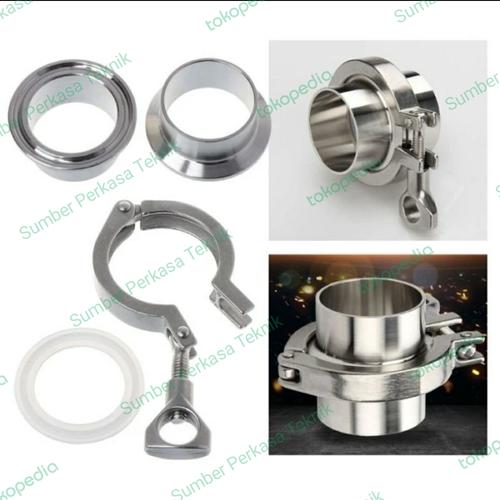 Jual Clamp Ferrule Sanitary Set Complit SS316 L 6" inch - Jakarta Barat ...