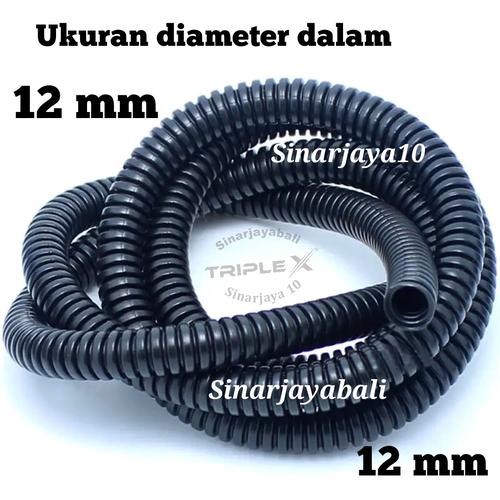Jual pembungkus kabel spiral 12mm selang conduit flexible selongsong 12 ...