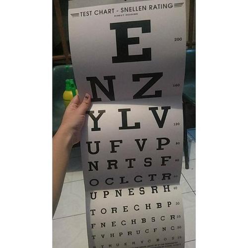 Jual Snellen / Snelen E Chart / Poster Kertas Test / Tes Penglihatan ...