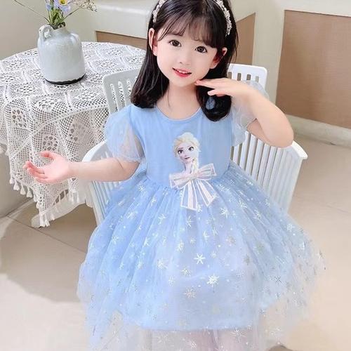 Promo Dress Anak Frozen Princess Elsa Tutu Pita Depan Import 2-8 Tahun ...