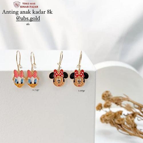 Promo Anting emas anak karakter kartun disney lucu kadar 8k mulai dari ...