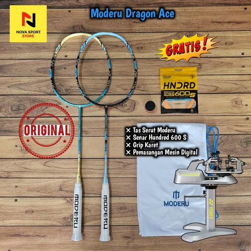 Jual Raket Badminton Moderu Dragon Ace - Black Blue, Paket 1 - Kab ...