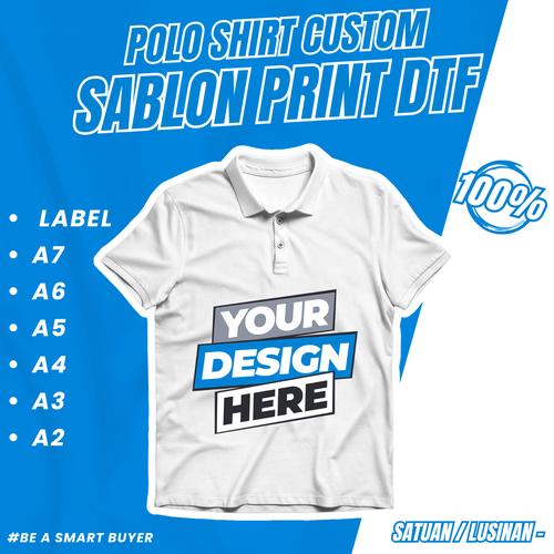Jual Polo Lacos Custom Bebas Sablon DTF / Bisa Satuan / Tulisan / Logo ...
