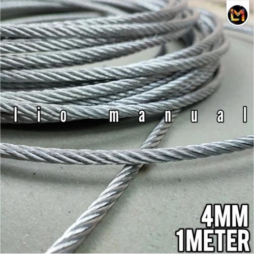 Jual Kawat seling baja galvanis 4 mm 6x19 IWRC 1 meter - Jakarta Timur - Mitra liomanual | Tokopedia