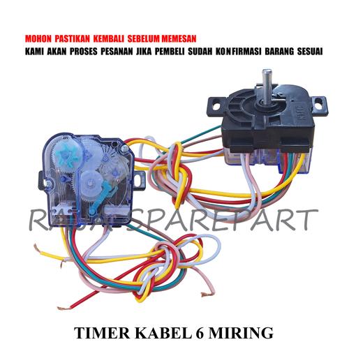 Jual TIMER PENCUCI/WASHING TIMER DUDUKAN MIRING/TIMER KABEL 6 MIRING ...