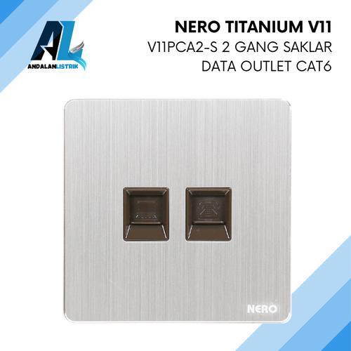 Jual NERO TITANIUM V11 SAKLAR STOP KONTAK - 2 Gang Outlet Data CAT6 ...