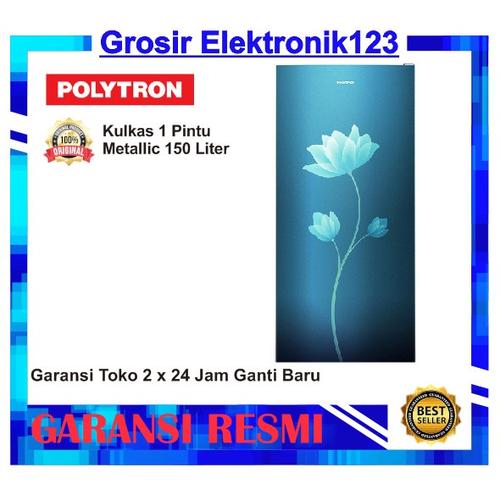Jual KULKAS POLYTRON Kulkas 1 Pintu Metallic 180 Liter PRB 189B BANDUNG ...