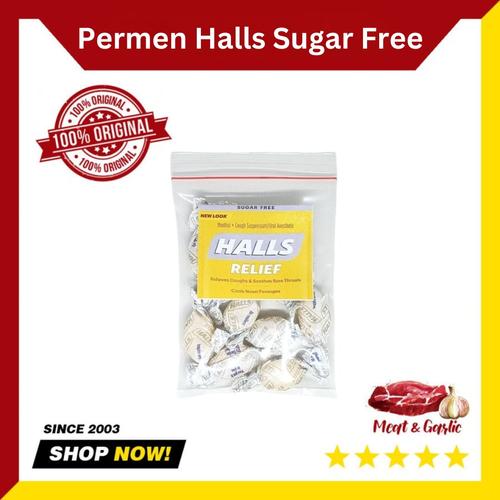 Jual Permen Halls Sugar Free untuk Batuk Pilek Sakit Tenggorokan isi 10 ...
