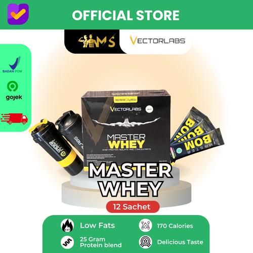 Jual master whey 12 sachet vectorlabs whey protein - bailes, funel ...