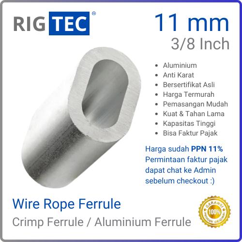Jual Wire Rope Ferrule / Crimp Ferrule 3/8 Inch 11 mm Aluminium RIGTEC - Jakarta Utara - GMS ...