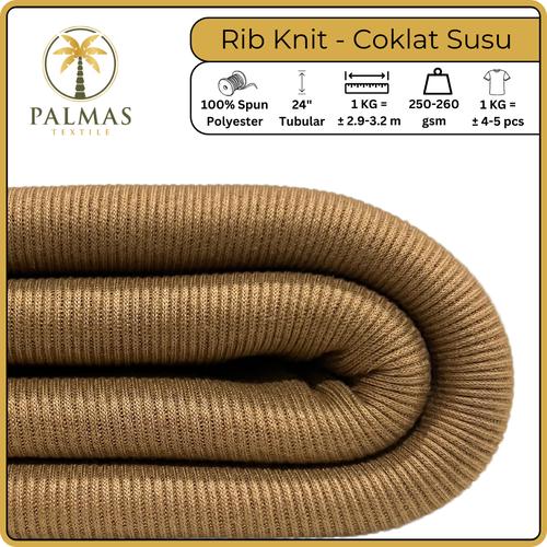 Jual Kain Rib Knit - Coklat Susu (Bahan Kaos) - 0.5 KG - Jakarta Utara ...