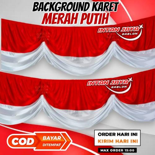 Jual Bendera Background Karet Merah Putih 10 Gelombang/Bendera Umbul Umbul Gelombang - 5 ...
