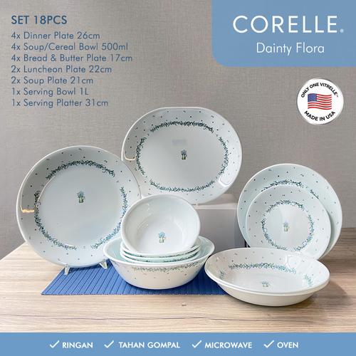 Promo CORELLE Dainty Flora Dinner Set / Set Piring Makan Cicil 0% 3x ...
