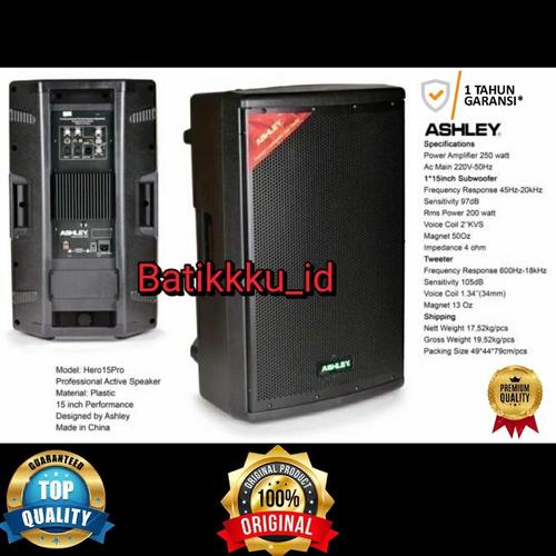 Jual Speaker Aktif ASHLEY HERO 15A HERO15A ORIGINAL 15 INCH HERO15 HERO 15 - Kota Semarang ...