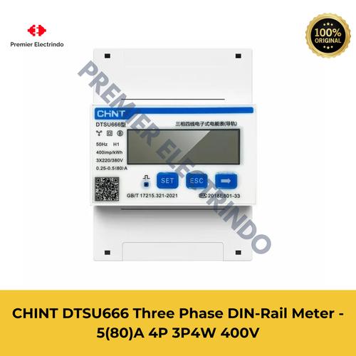 Jual CHINT DTSU666 5(80)A 4P Three Phase DIN-Rail Meter - 3P4W 400V - Jakarta Pusat - PREMIER ...