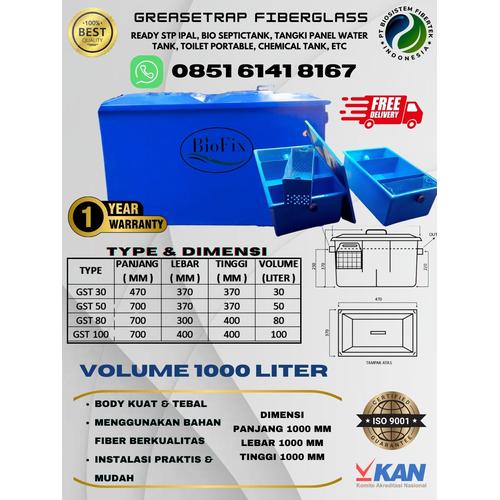 Jual Grease Trap Fiber 1000 Liter Biotech Sistem - biosys biosistem ...
