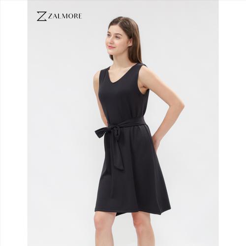 Promo Zalmore Sleeveless Vneck Dress Premium Knit - Ash Grey, M - Kab ...