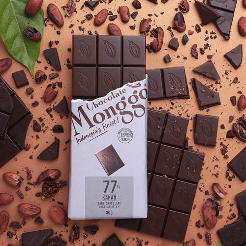 Jual Chocolate Monggo | Dark Chocolate 77% Cocoa 80g | Coklat Murni ...