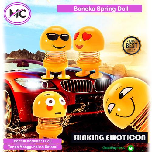 Jual Pajangan Dashboard Mobil Smile Boneka Spring Doll Mainan Emoji Per ...