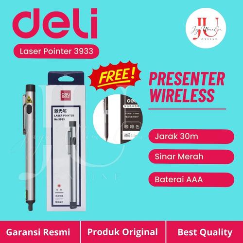 Promo Deli Laser Pointer Wireless 30m / Pen Laser Presentasi Sinar ...