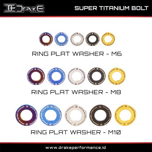 Jual Drake Ring Plat Flat Washer Titanium M6 M8 M10 Grade 5 Original ...
