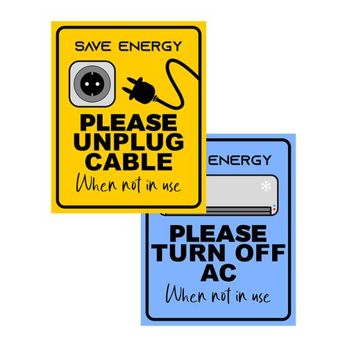 Jual Stiker Unplug Cable Stiker Turn Off AC - type 1 - Jakarta Utara ...