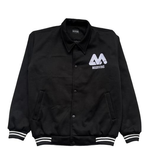 Promo Jaket Varsity Baseball Black Hitam | Kerah | M Logo - M - Kota ...