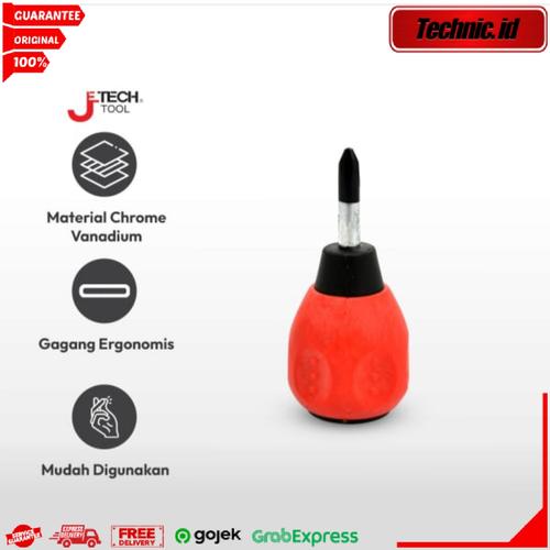 Jual Jetech ST5-25 Straight Obeng Plus Pendek 5x25 Mm St Screwdriver ...