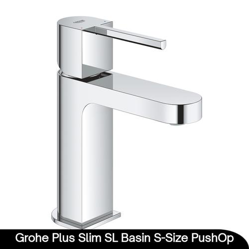 Jual Grohe Plus Single Lever Basin Mixer S-Size PushOp (Chrome) - Kran ...