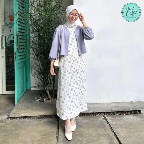 Jual Dreamy Maxi Dress Inner Wanita Muslim Jumbo Baju Gamis Polos ...