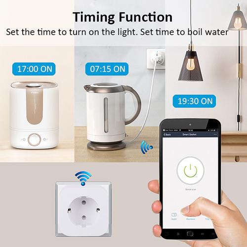 Jual WiFi Smart Plug Socket 16A with Power Monitor Voice Control with ...