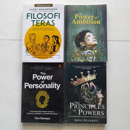 Jual PAKET ISI 4 BUKU SELF IMPROVMENT / FILOSOFI TERAS(PUTIH) THE POWER ...