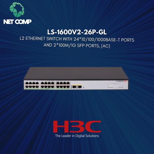 Jual H3C LS-1600V2-26P-GL L2 Ethernet Switch with 24*10/100/1000BASE-T ...