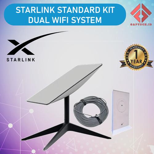 Jual STARLINK Standard Internet Kit Satellite Antenna & WiFi Router Kit ...