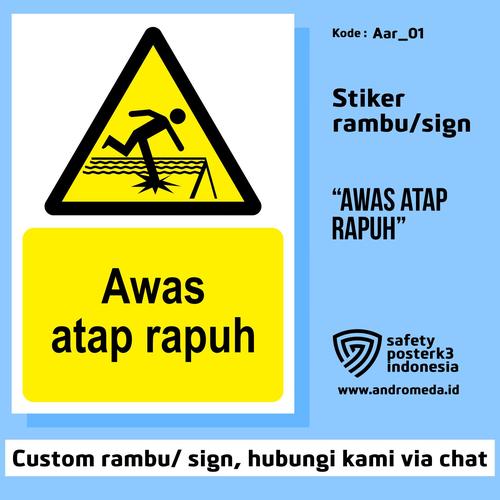 Jual Stiker Vinyl Sign Rambu K3 ISO OHSAS Peringatan Segitiga Kuning ...
