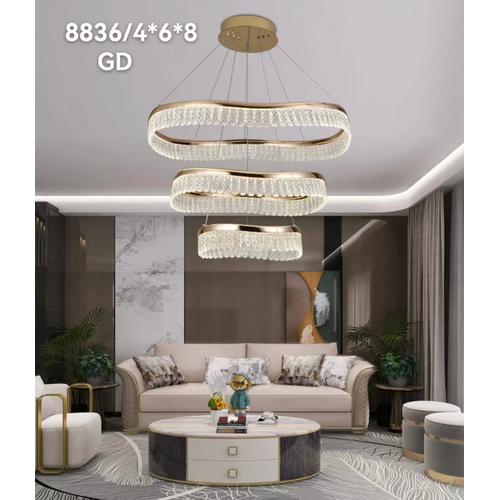 Promo SL8836-4-6-8 LAMPU GANTUNG HIAS KRISTAL MINIMALIS MODERN VOID 3 ...