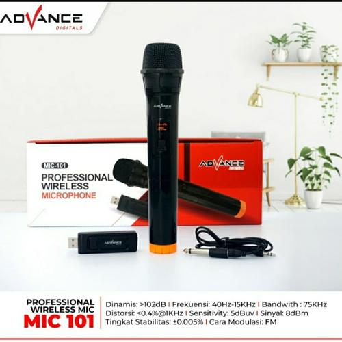 Jual Advance Professional Wireless Microphone Single Mikropon MIC-101 ...
