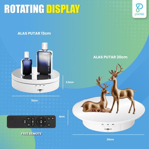 Jual Alas Putar Fotografi Rotating Display Stand Base Mirror Surface 20 ...