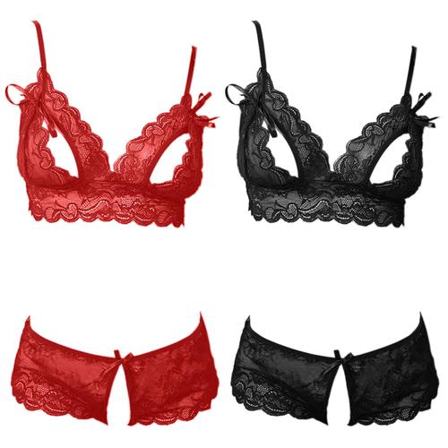 Promo B229 Bra Set Bralette Bikini Baju Haram Lace Open Crotch Sexy ...